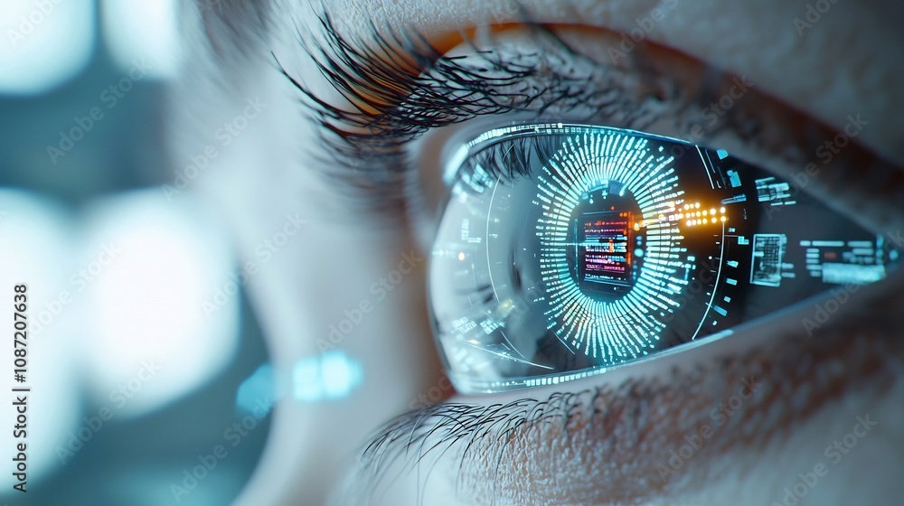 Luminescent Cybernetic Eye Implant with Coded Data Streams Seamlessly Integrated with Organic ...