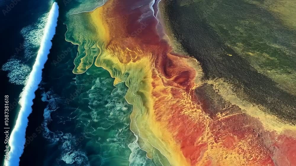 Dynamic heatmap of a river delta, showing temperature gradients in the ... Dynamic heatmap of a river delta, showing temperature gradients in the ...