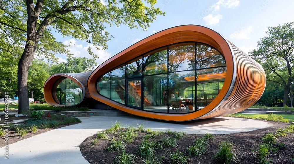 Innovative and sustainable eco pavilion structure built with repurposed ...