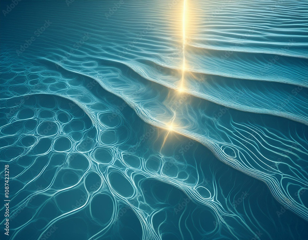 Foto de rendering of water caustics with a realistic texture on the ...
