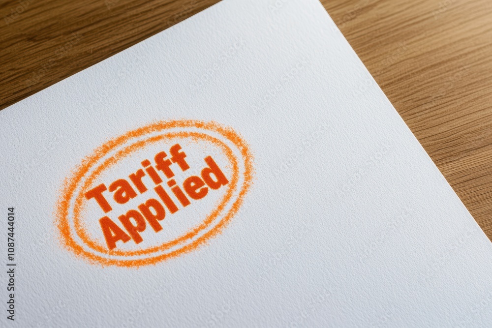 Tariffs and Trade policy agreement concept. The image features a ...