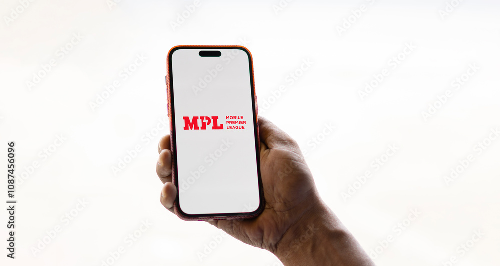 dhaka, bangladesh- 17 Nov 2024: MPL logo is displayed on smartphone. Mobile Premier League is an ...