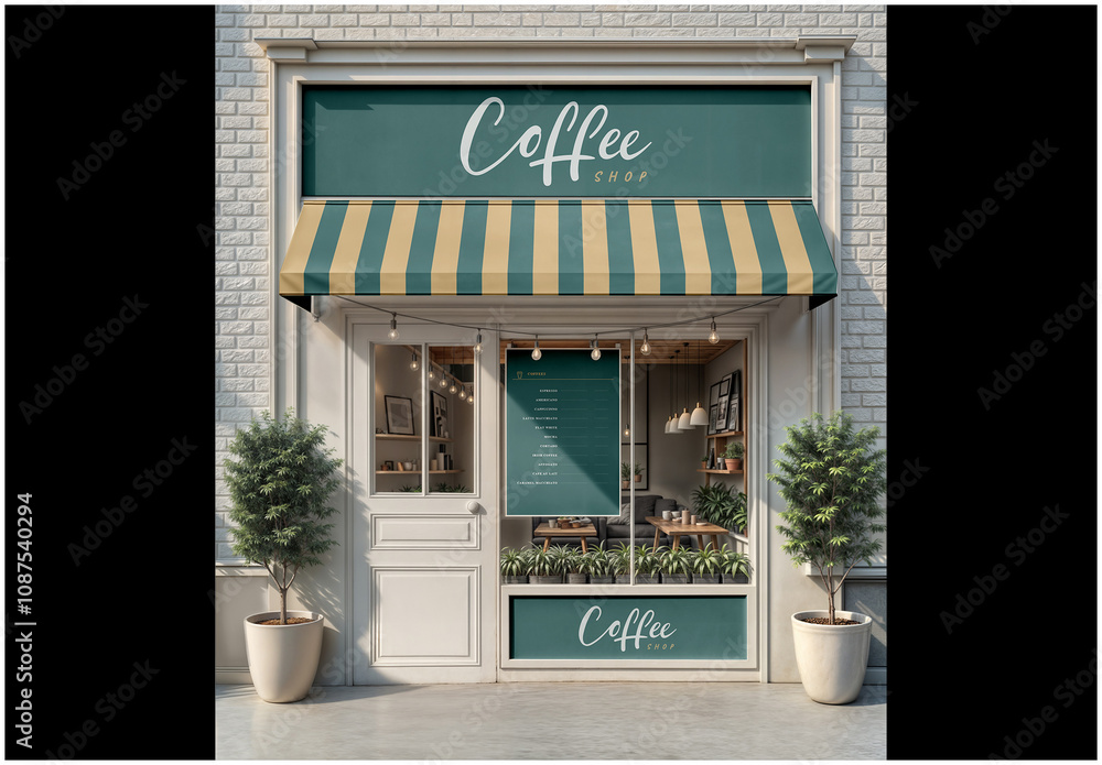 Coffee Shop Mockup Stock Template | Adobe Stock