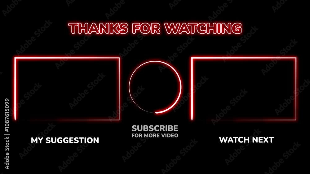 Dynamic YouTube End Screen Animation,Engaging Animated End Card for ...