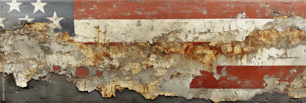 Weathered American Flag: Patina of Time - A distressed American flag ...