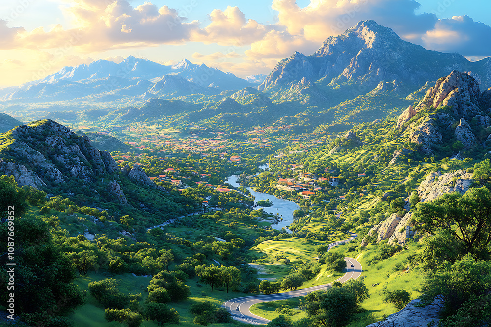 A highly detailed state map with labeled cities, highways, rivers, and ...