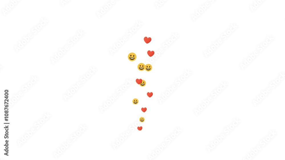 Emoji social media element, Live streaming style animated icon. Alpha ...
