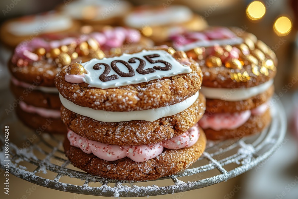 Pride-themed holiday cookies with "2025" icing at a LGBTQ+ bake sale ...