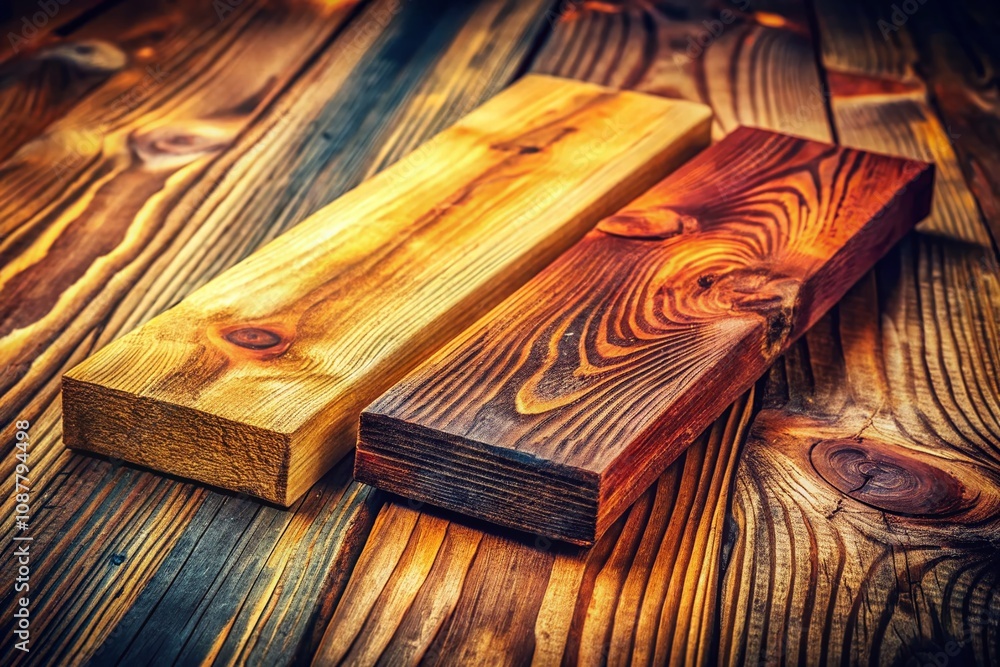 Vintage Style Photography of Rustic 2x4 Wood Planks with Natural Grain ...