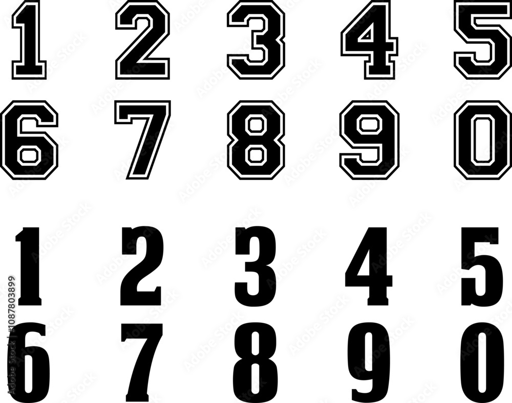 Jersey Numbers Svg, Sport Numbers SVG, Sport Numbers Cricut, College ...