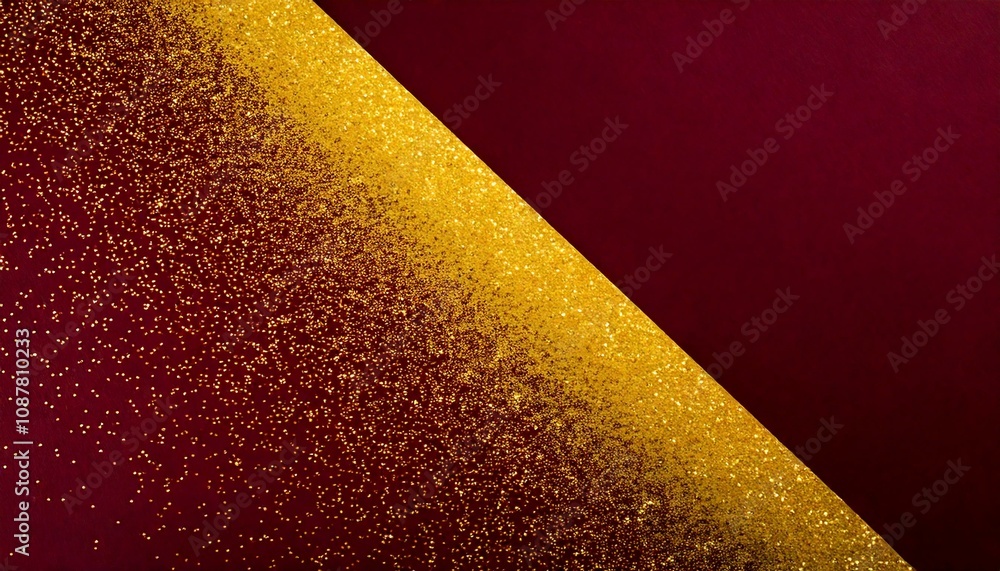 Bordeaux burgundy paper background with diagonal gold glitter golden ...
