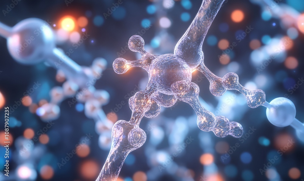 MSM Joint Support A 3D render of MSM molecules enhancing joint health ...