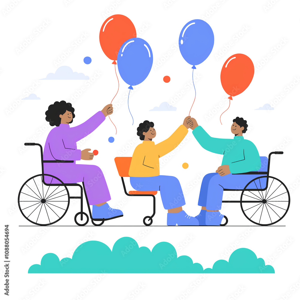 Banner or card with flat cartoon vector illustration for World ...