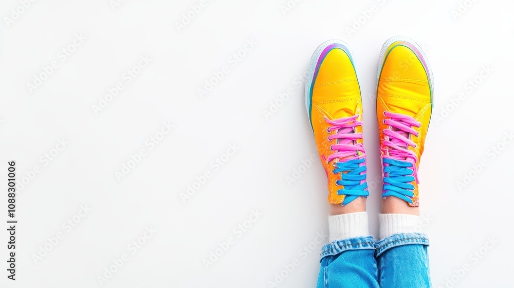 Girl feet with colorful on white background, png file. Free Space ...