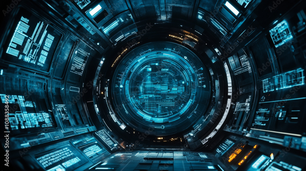 Futuristic screen designs with editable elements. Great for animations ...