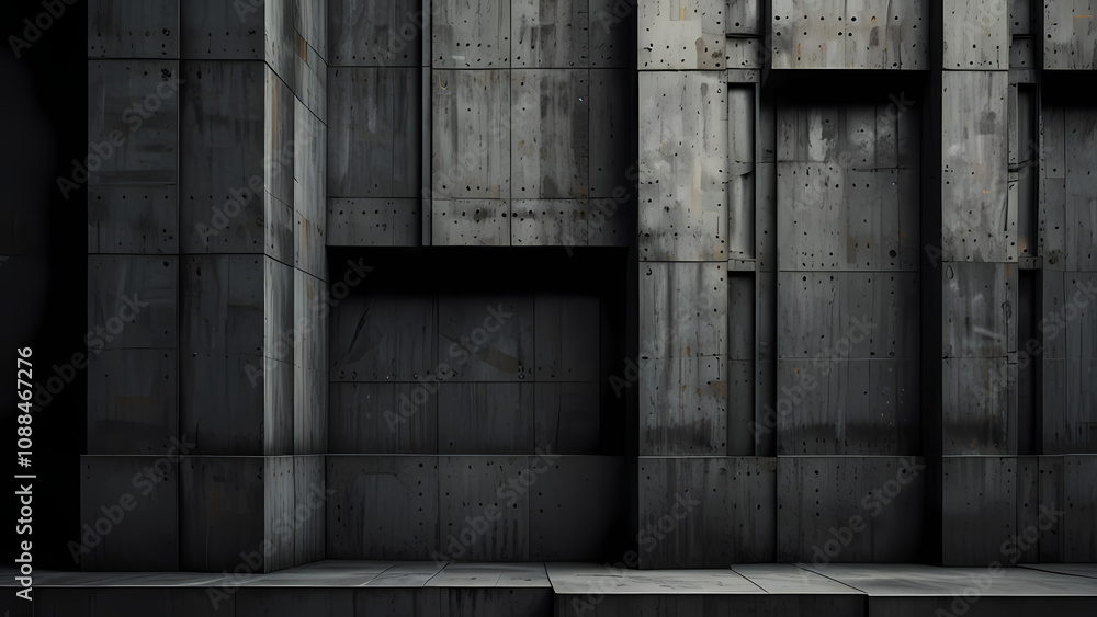 abstract background in a brutalism theme, incorporating jagged edges ...