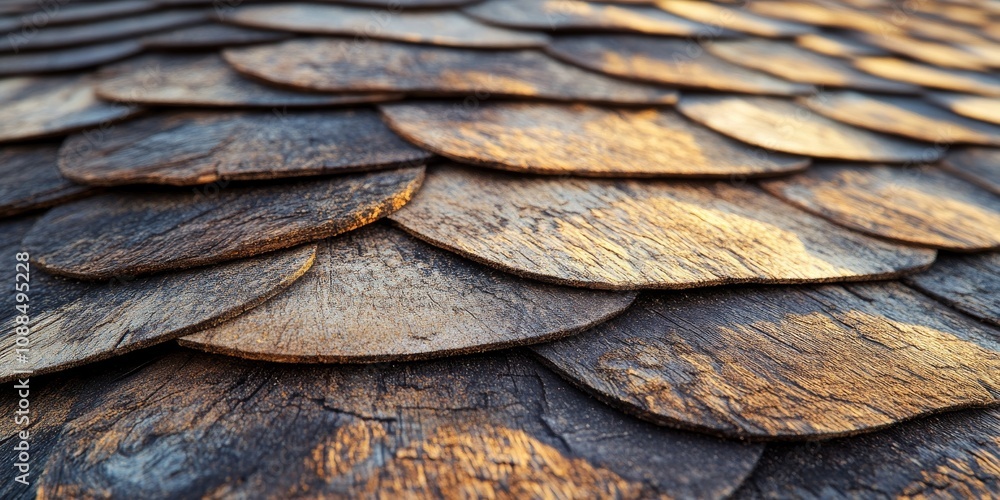 Detailed texture of a shingle roof showcasing its unique patterns and ...