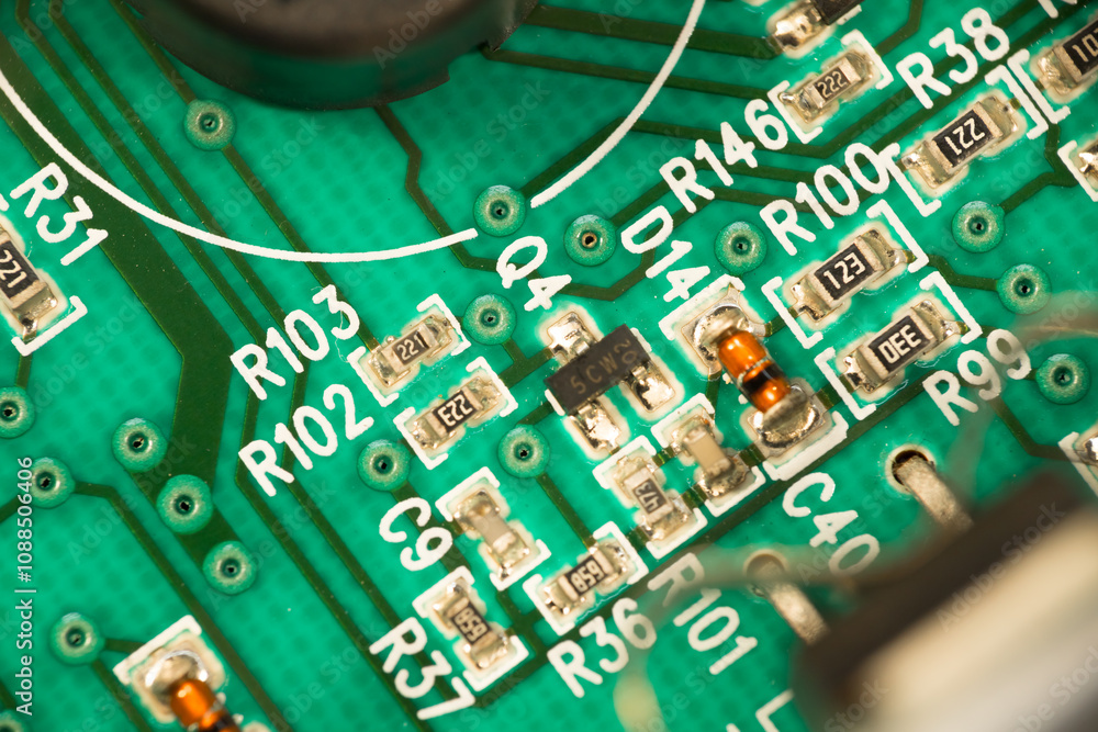 pcb, printed circuit board, elements, integrated circuit, vss, mrb ...