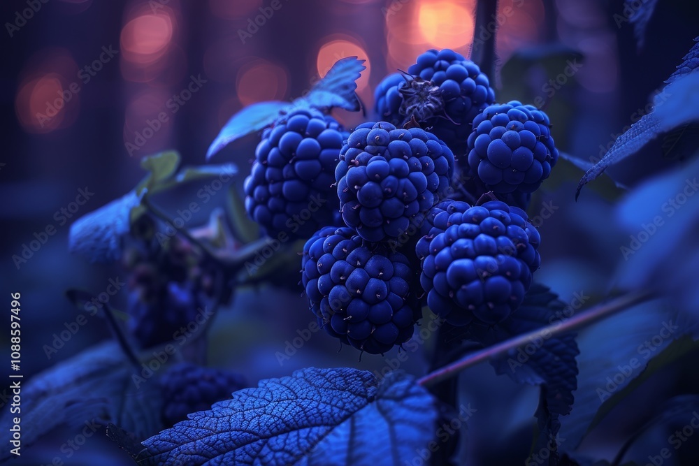 Dark and moody blueberry themed abstract background with rich colors ...