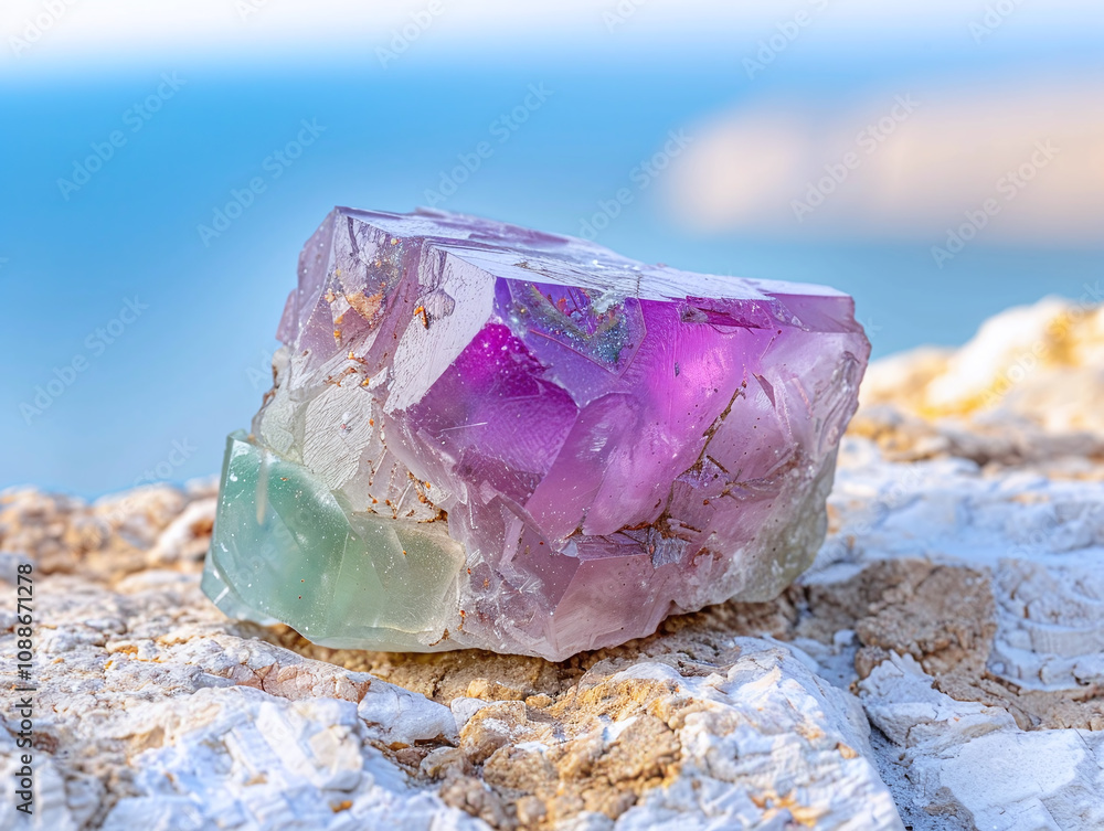 A shot depicting a section of a rock wall where raw Alexandrite is ...