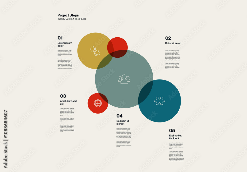 5 elements Infographics Template Stock Template | Adobe Stock