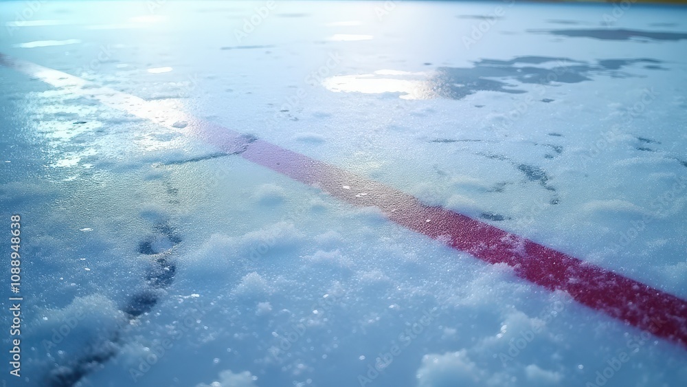 A premium hockey rink scratch mockup highlighting natural grooves and ...