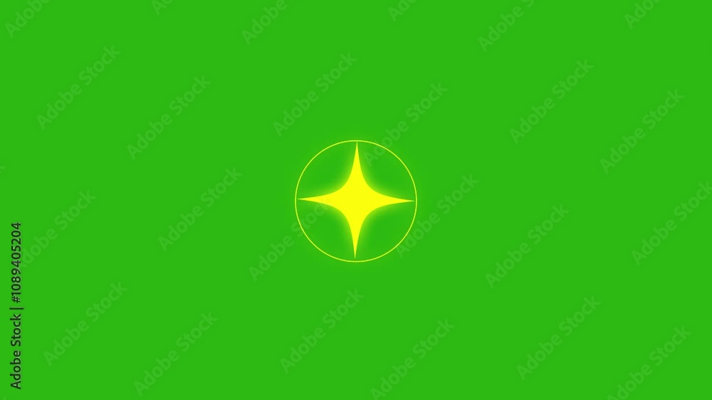 Twinkling stars animation, gold cartoon, flat, vector, doodles style ...