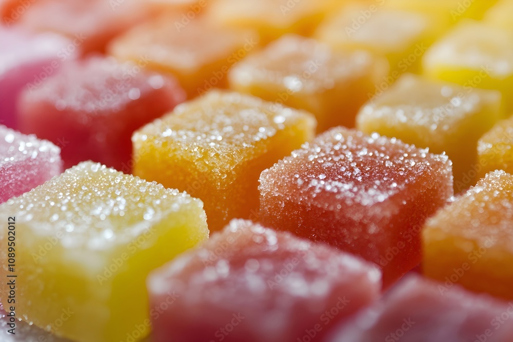 Colorful rectangular pâtes de fruits, a.k.a. fruit pastes, a.k.a. fruit ...