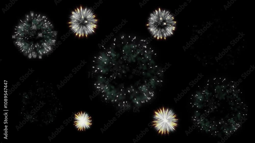 fireworks in the sky techniques motion graphics clip template with ...