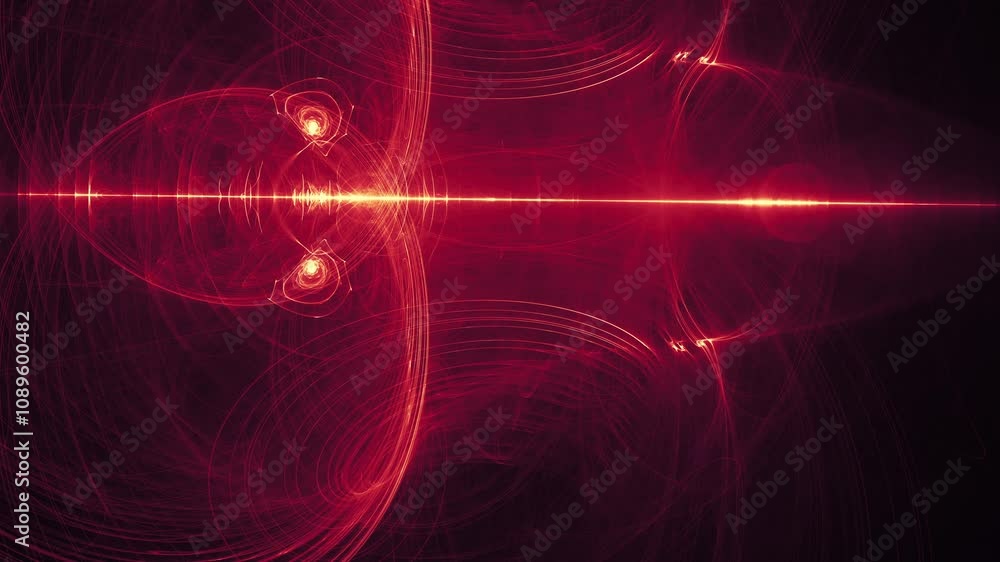 Beautiful red and golden complex 3d fractal animation. Complex patterns ...