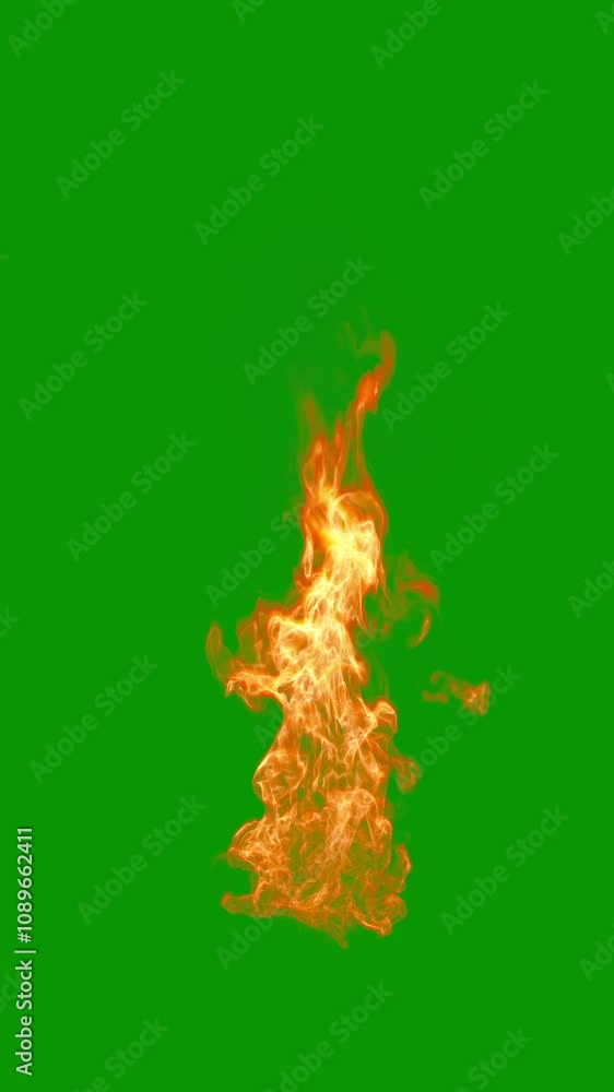 Video of seamlessly looping fire flames and smoke, vertical orientation ...