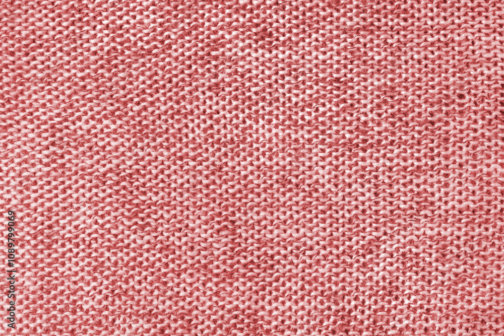 Mixed white and red color melange knitted fabric, cashmere wool cloth ...
