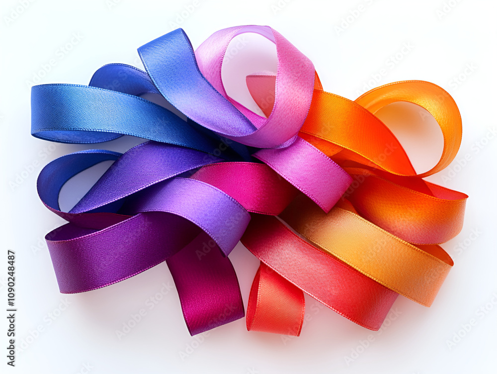 ribbon，white background，using a canon eosr5 camera with an aperture of ...