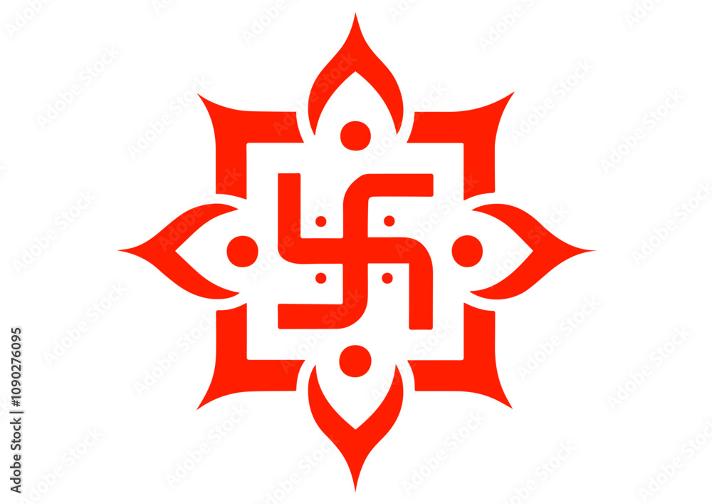 indian OM mantra symbol, indian religious symbol. swastik symbol ...