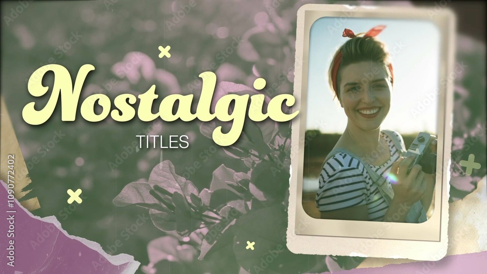 Nostalgic Titles Stock Template | Adobe Stock
