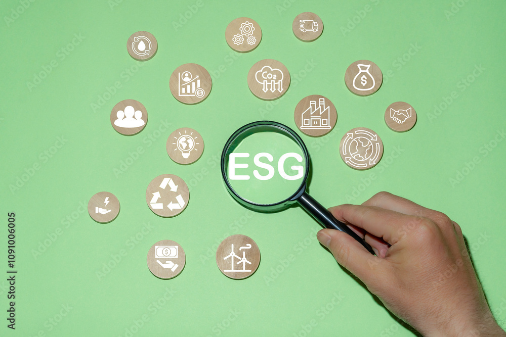 Developing a sustainable corporation. ESG concept of environment ...
