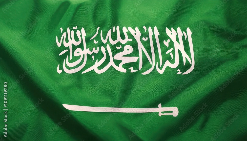 Saudi Arabia National Flag. Symbol of Unity and Islamic Faith ...