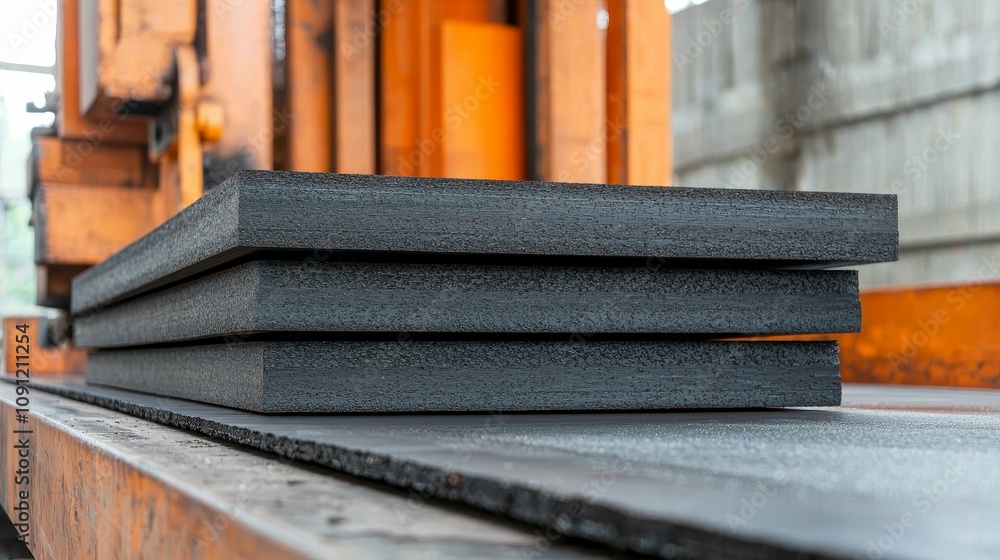 rubber natural tires concept, The image shows three thick black foam ...