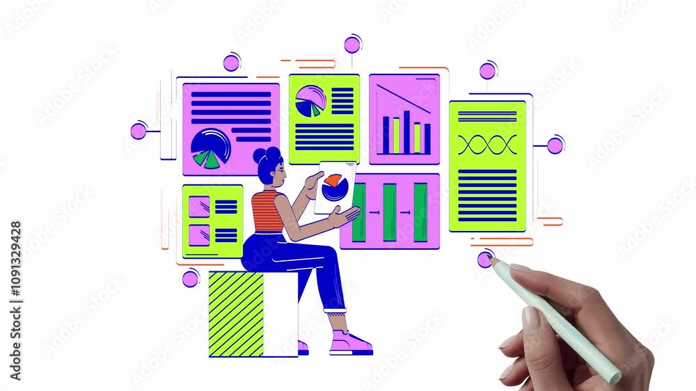 Product management whiteboard animated video. Ecommerce strategy 4K ...