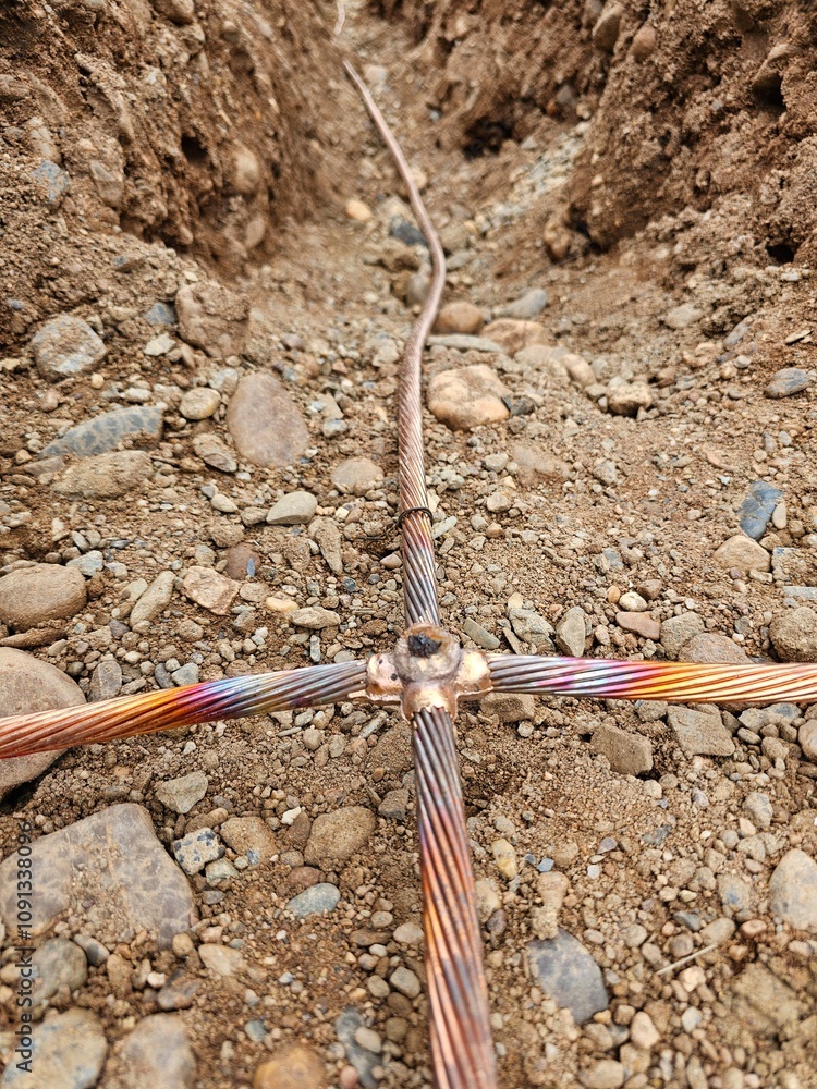 The connection of a large copper conductor as part of the electrical ...