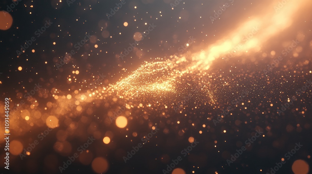 Shimmering golden light effect with glowing rays and sparkling star ...