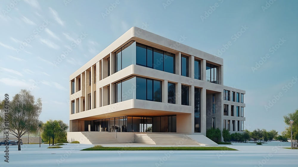 Office building architecture. Illustration On The Theme Of Architecture ...