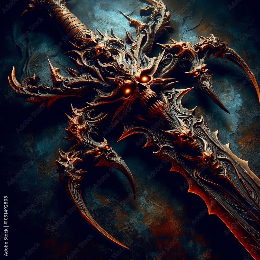 Demon Blade A cursed sword that drains the life of its wielder s Stock ...