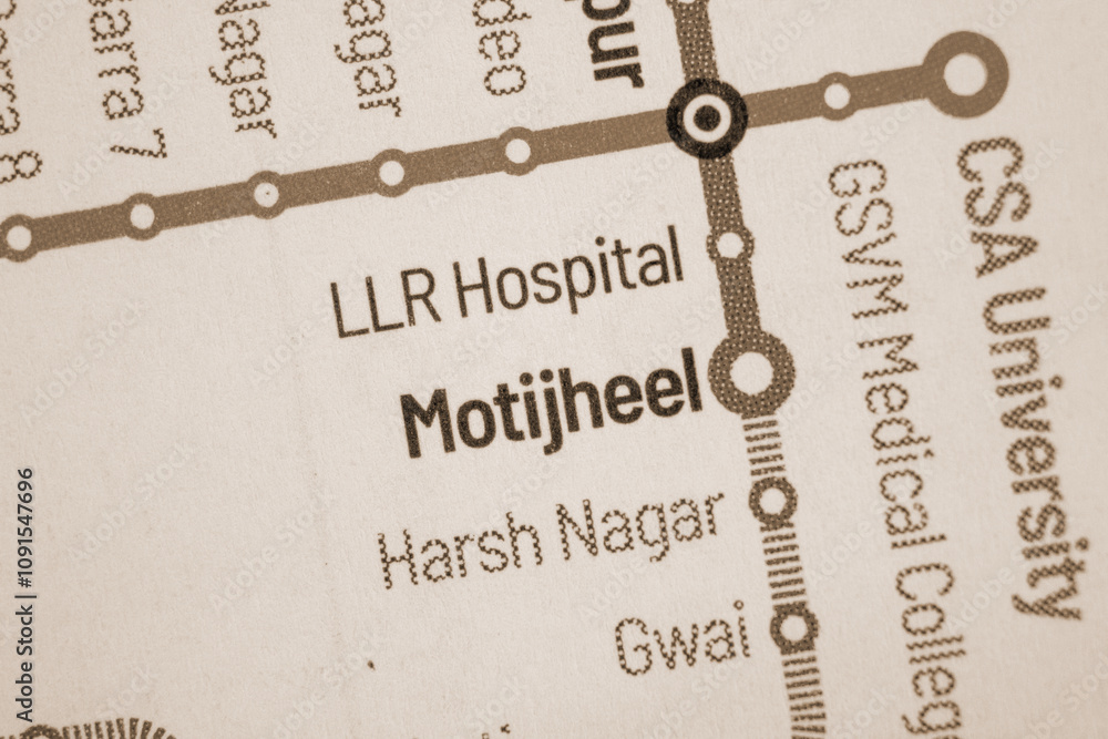 Motijheel Station - Kanpur Metro, India Railways junction schematic ...
