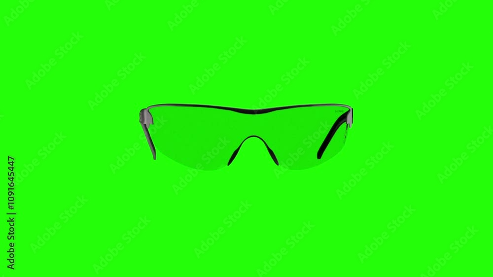 looped animation, construction glasses, safety, eyes, 3d, motion design ...