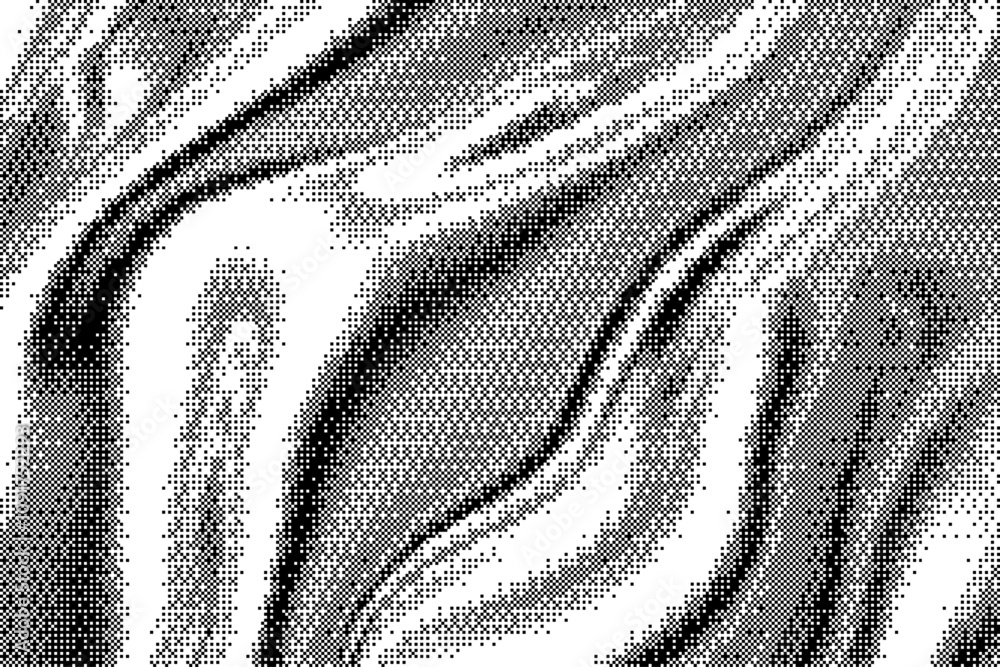 Pixel pattern with abstract wave gradient. Grainy bitmap overlay ...