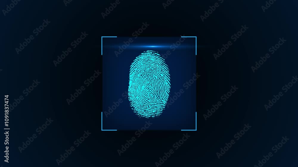 4K Digital Fingerprint identification scanner ID. advanced processing ...