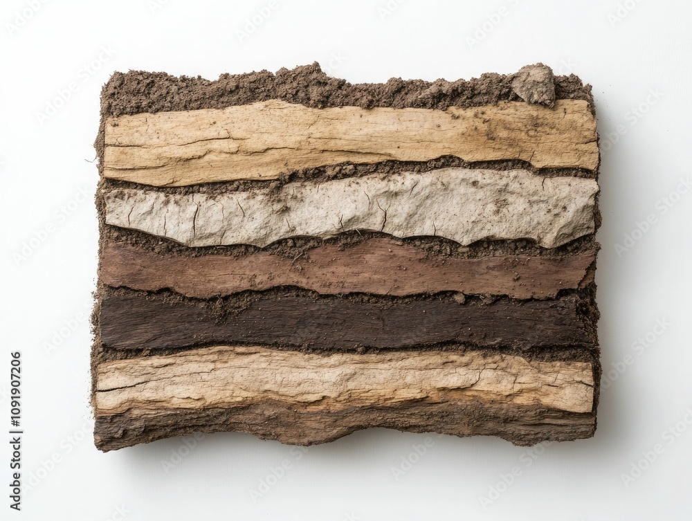 Photo Decomposition process displays natural soil layers, emphasizing ...