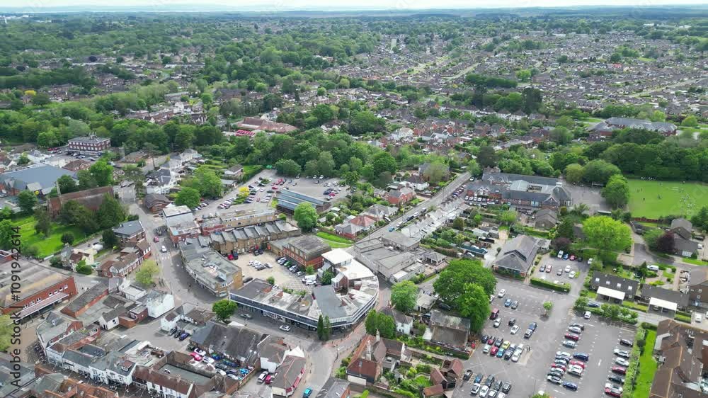 High Angle View of Hythe Town on Beach and Ocean in Kent, England Great ...