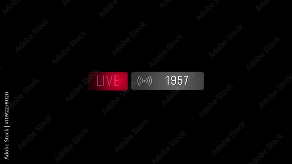 Live count social media Meter Influencer Like background animation ...